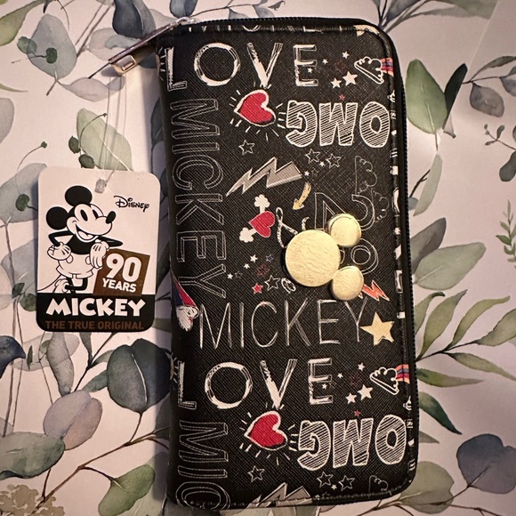 Disney | Bags | Nwt Disney Mickey Mouse Black Wallet | Poshmark